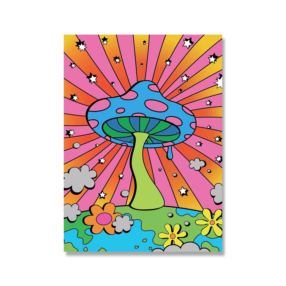 Hallucinogenic Mushroom Poster | Aesthetic Room Decor
