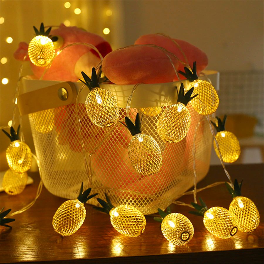 Aesthetic Room Decor | Pineapple String Lights