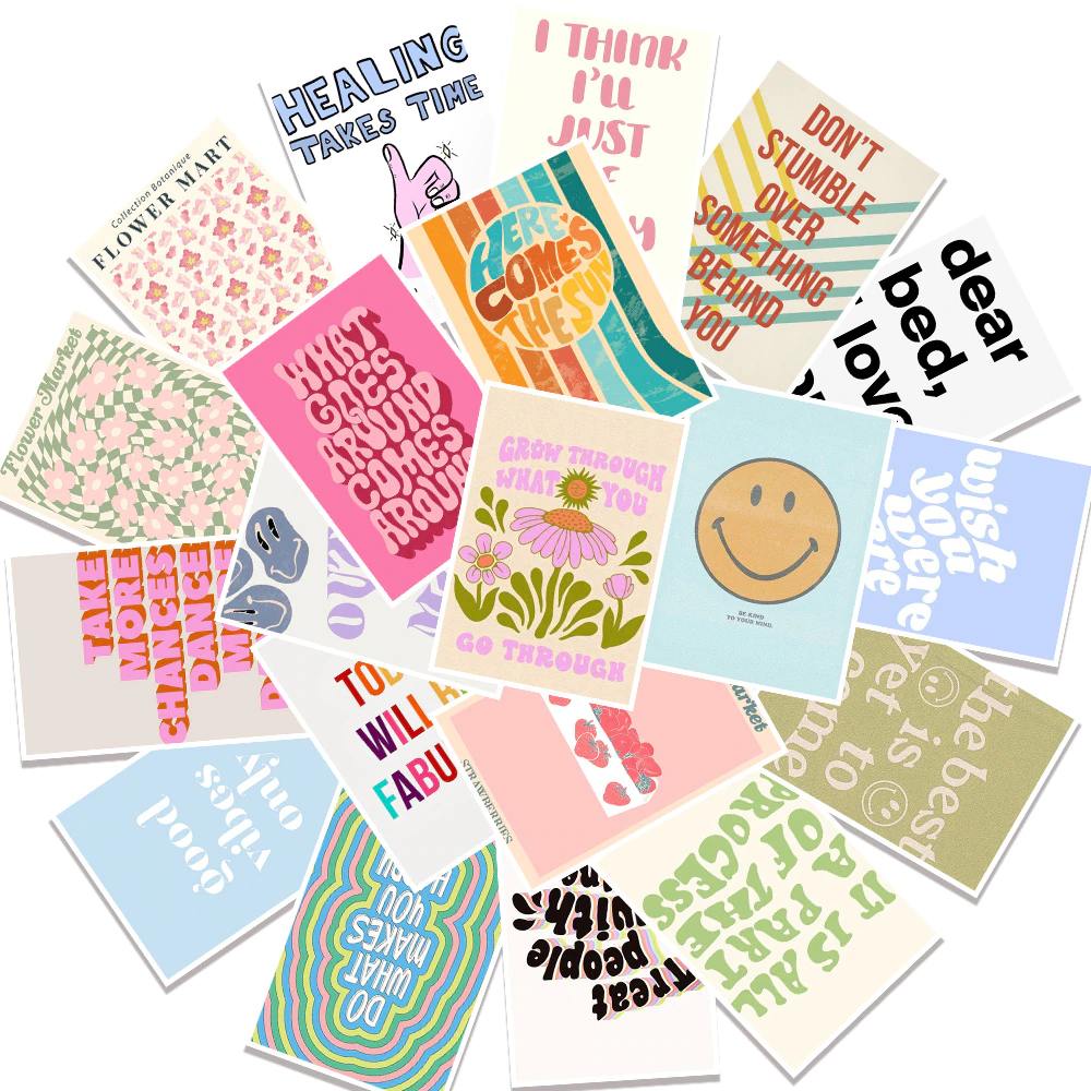 Motivational Quote Collage Kit | Aesthetic Wall Decor